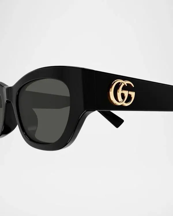 Gucci Gg Extruded 53mm Acetate Cat-eye Sunglasses - Black