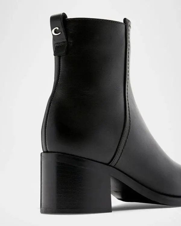 La Canadienne Jordan Leather Ankle Booties - Black