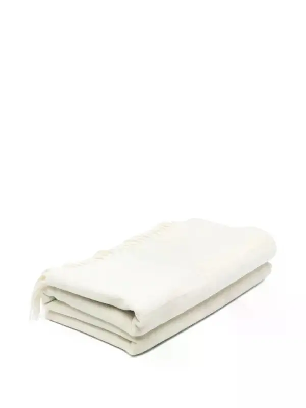 ARLOTTA CASHMERE Fringed Blanket - Neutrals