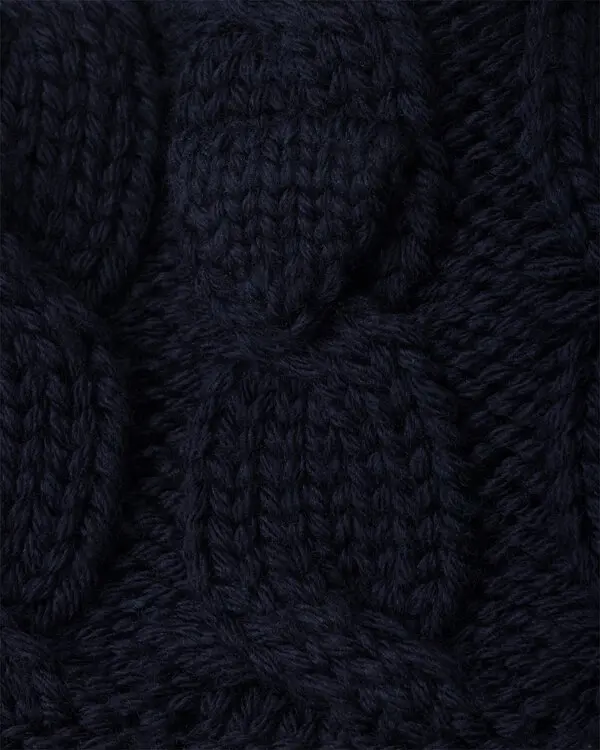 Prada Cable-knit Wool Collar - Navy