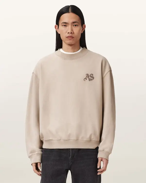 ALLSAINTS Icon Oversized Sweatshirt - Sandstone Brown
