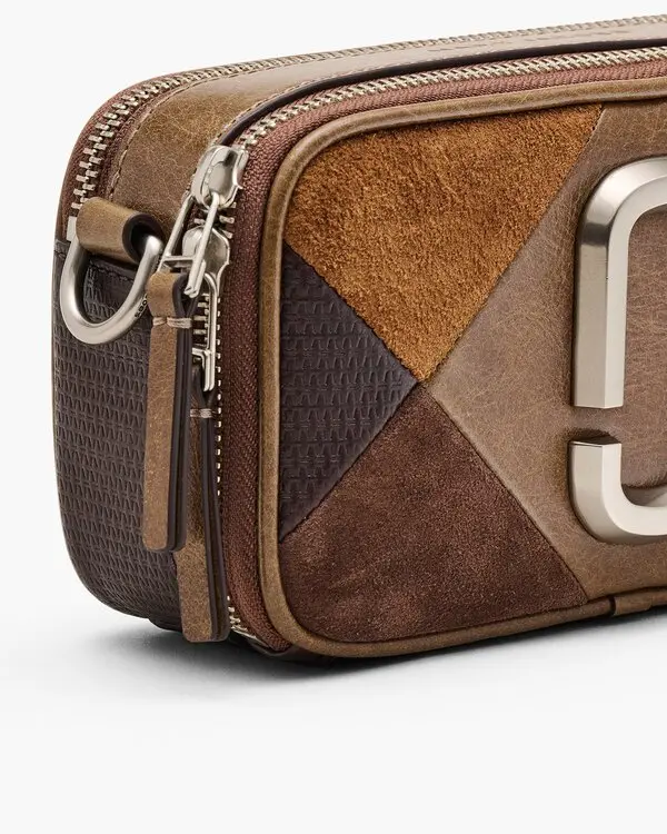 Marc Jacobs The Suede Patchwork Snapshot - Brown Multi