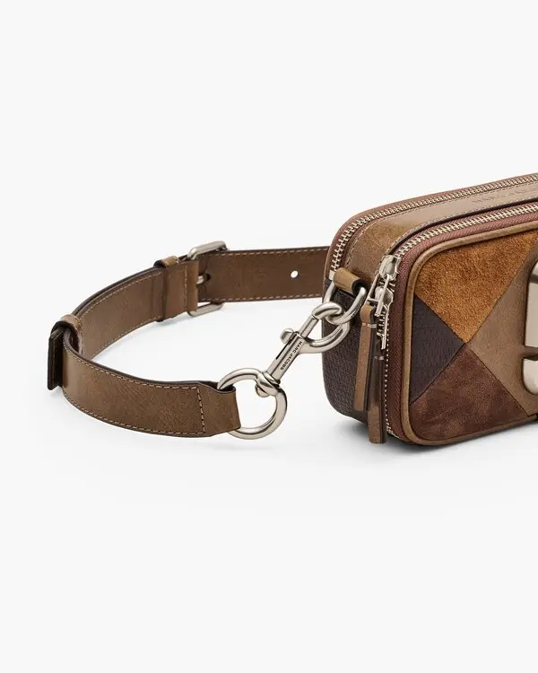 Marc Jacobs The Suede Patchwork Snapshot - Brown Multi