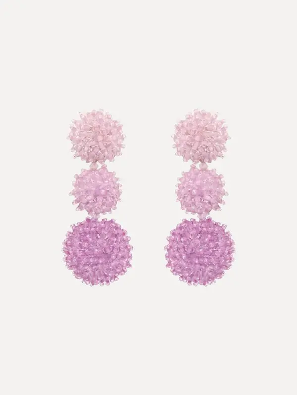 Oscar De La Renta Ombré Pompom Clip-on Earrings - Multi