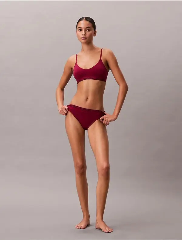 Calvin Klein Naturals Modern Seamless Bikini - Beet Red