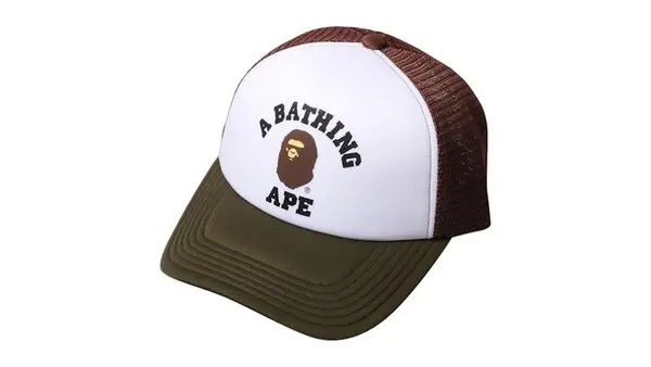 BAPE College Mesh Cap - Olive