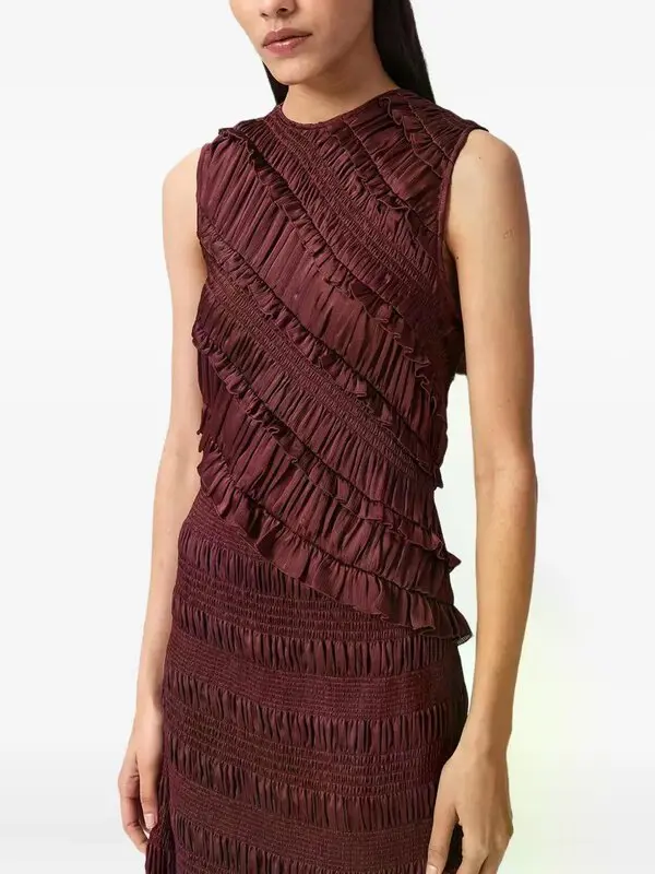 ALLSAINTS Nyla Ruffled Midi Dress