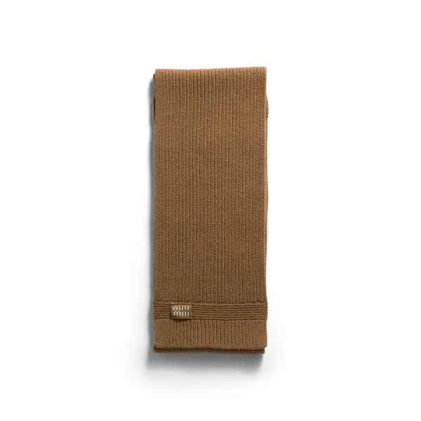 Miu Miu Cashmere Scarf - Camel Brown