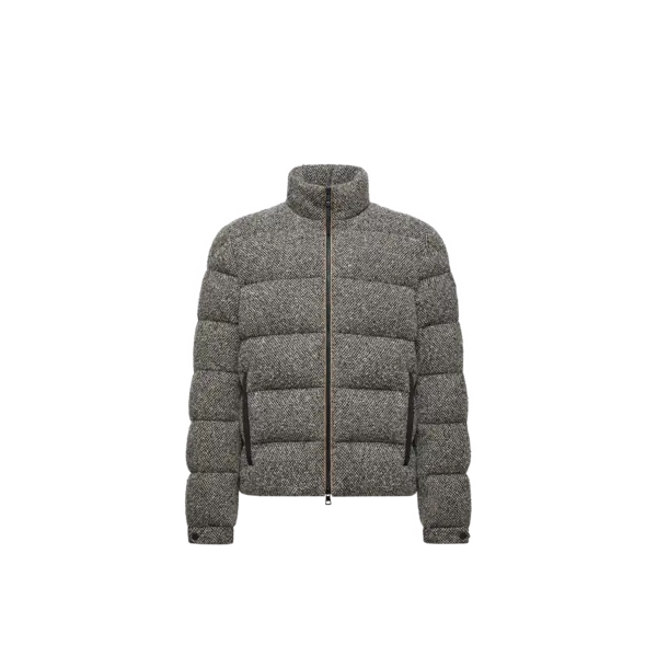 Moncler Agde Wool Blend Down Jacket - Grey