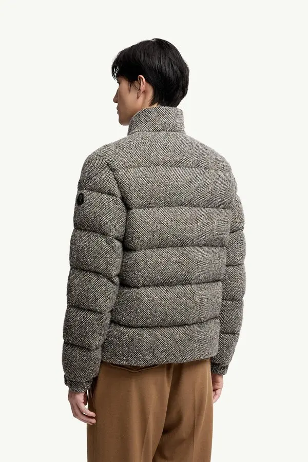Moncler Agde Wool Blend Down Jacket - Grey