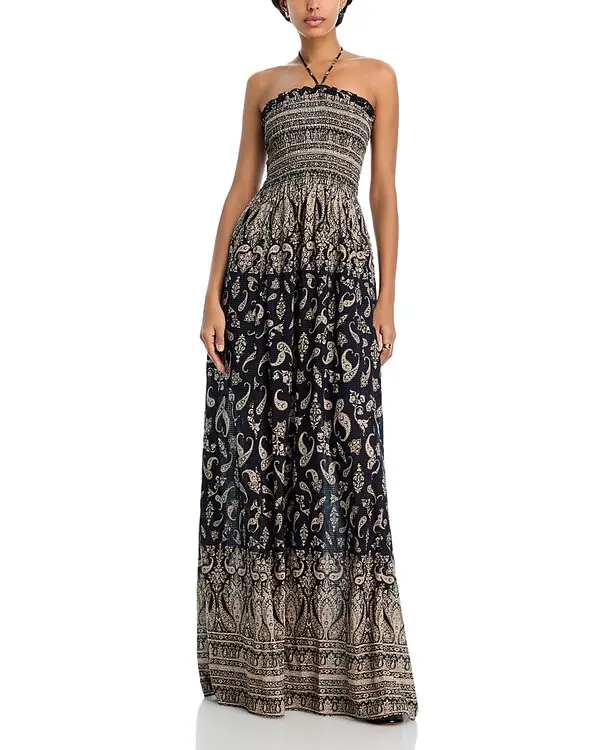 Veronica Beard Ayanna Printed Maxi Dress - Black Multi