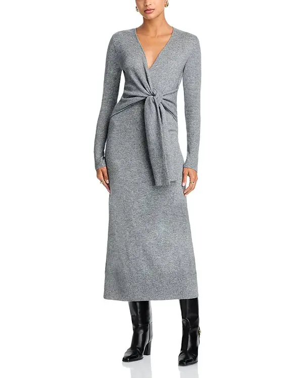 Veronica Beard Salomez Merino Wool & Cashmere Midi Dress - Medium Heather