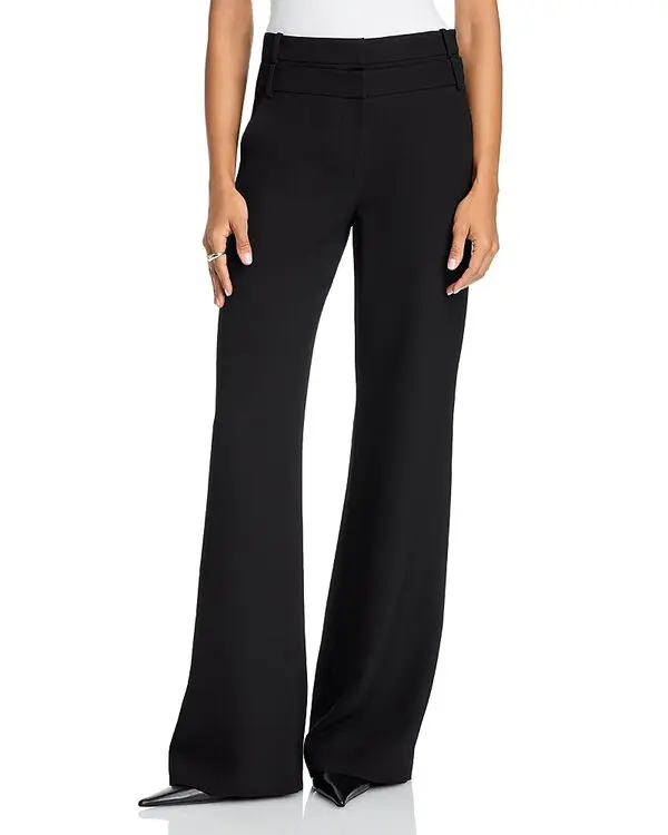 Veronica Beard Tonelli Wide Leg Trousers - Black