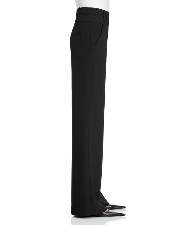Veronica Beard Tonelli Wide Leg Trousers - Black