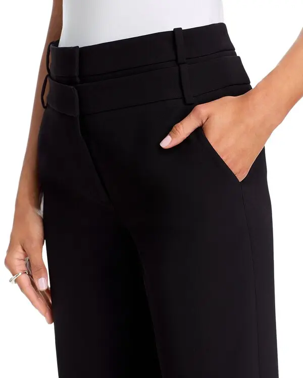 Veronica Beard Tonelli Wide Leg Trousers - Black