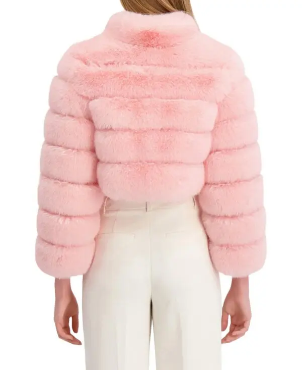 LYLA GRANT Faux Fur Bolero - Pink