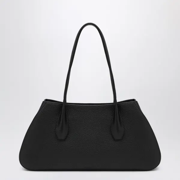 THE ROW Alger Leather Shoulder Bag - Black