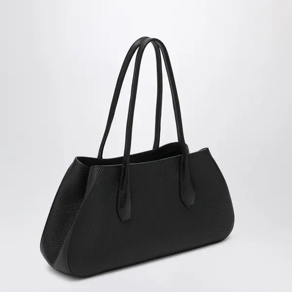 THE ROW Alger Leather Shoulder Bag - Black