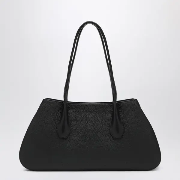 THE ROW Alger Leather Shoulder Bag - Black