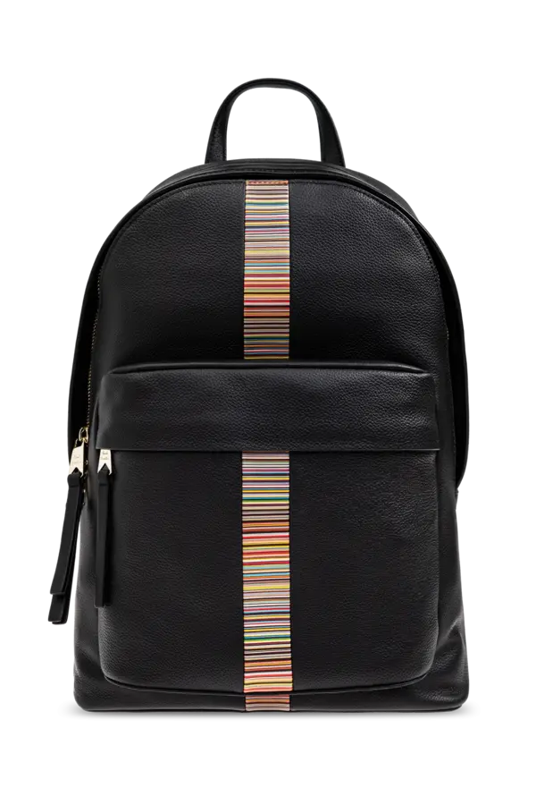 Paul Smith Leather Backpack - Black