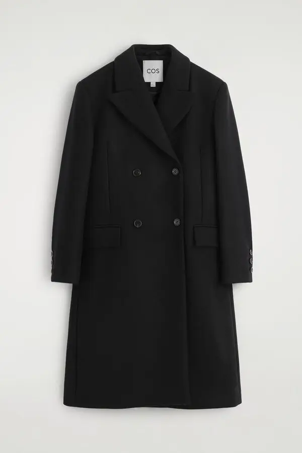 Cos Tailored Double-breasted Wool Long Coat