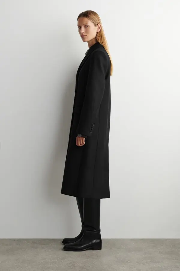 Cos Tailored Double-breasted Wool Long Coat