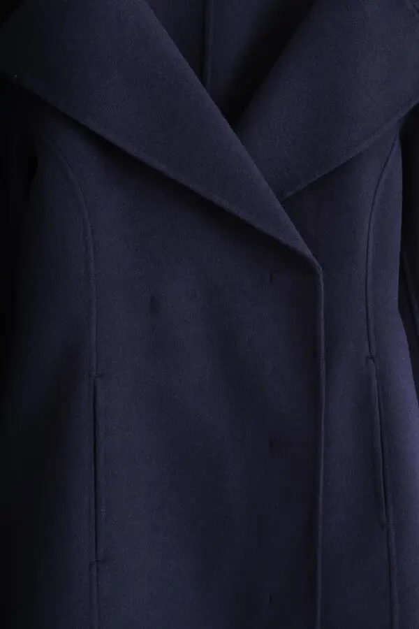Cos Sculpted Wool Coat - Blue