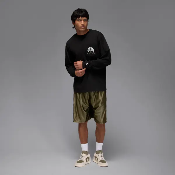 JORDAN Brooklyn Long-sleeve Pocket Crew Neck - Black