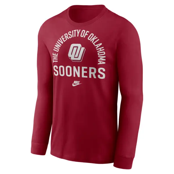 Nike Oklahoma Legacy Arched Logo College Long-sleeve T-shirt - Red