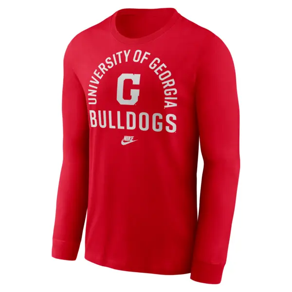 Nike Georgia Legacy Arched Logo College Long-sleeve T-shirt - Red