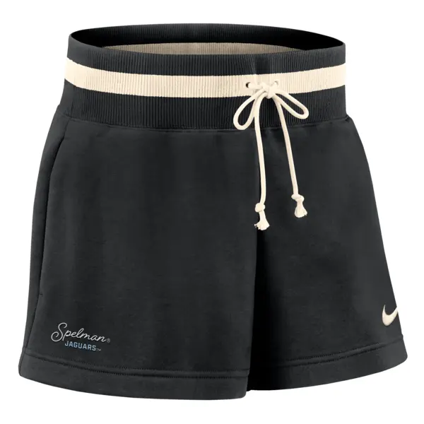 Nike Phoenix Fleece College Mid-rise 4" Shorts - Black