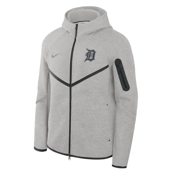 Nike Detroit Tigers Tech Fleece Windrunner Mlb Full-zip Hooded Jacket
