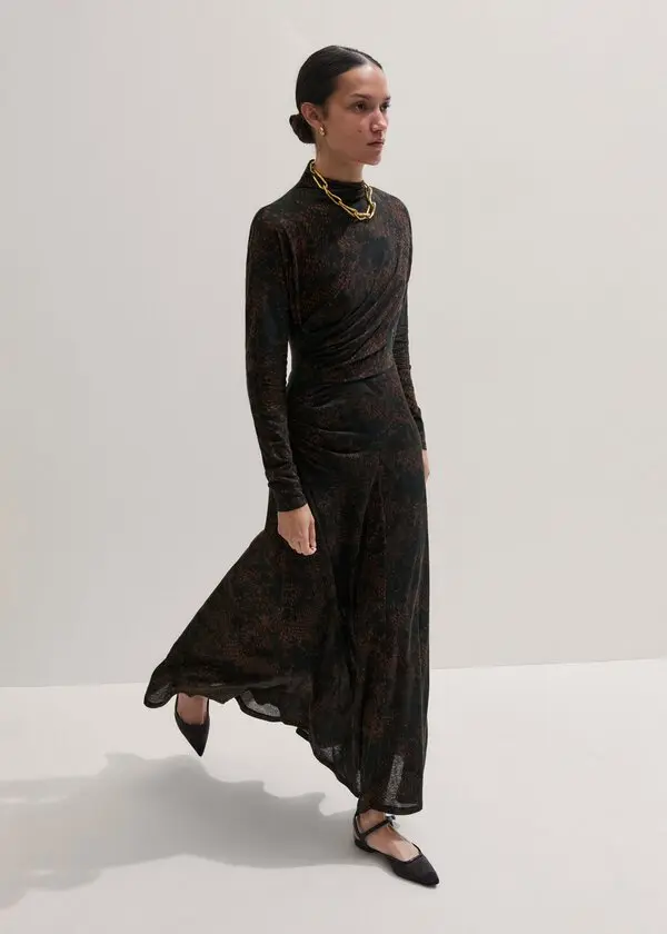 ME+EM Moonlight Snake Print Maxi Dress + Slip