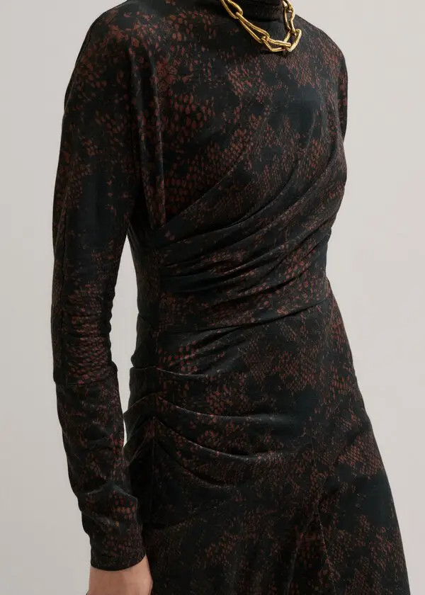 ME+EM Moonlight Snake Print Maxi Dress + Slip