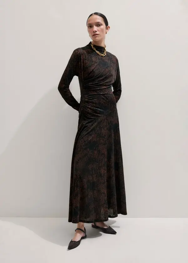 ME+EM Moonlight Snake Print Maxi Dress + Slip