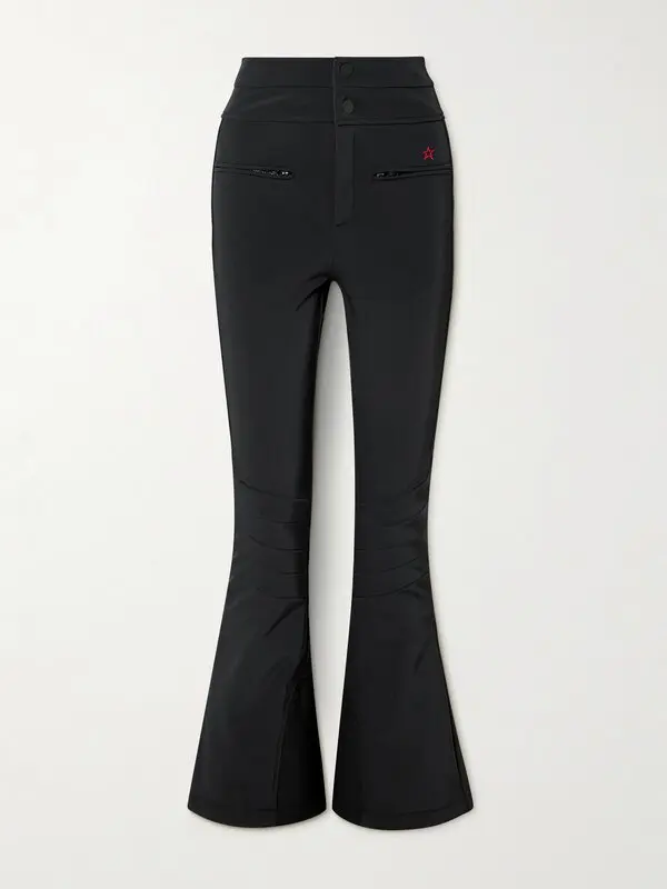 Perfect Moment Aurora Embroidered Bootcut Ski Pants - Black