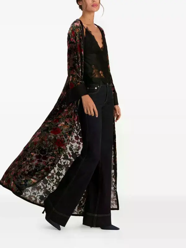 Alice + Olivia Floral Print Belted Robe