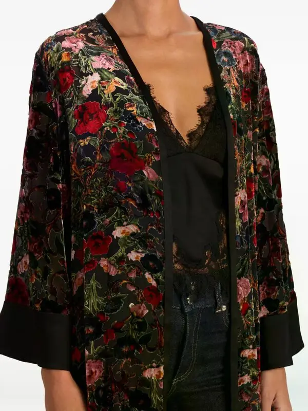 Alice + Olivia Floral Print Belted Robe