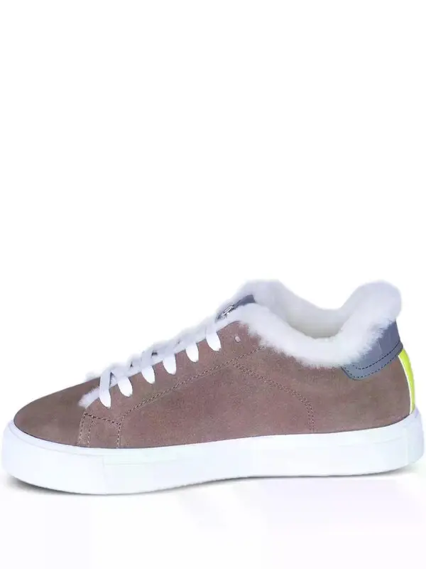 HIDE&JACK Fur Trim Lace-up Sneakers
