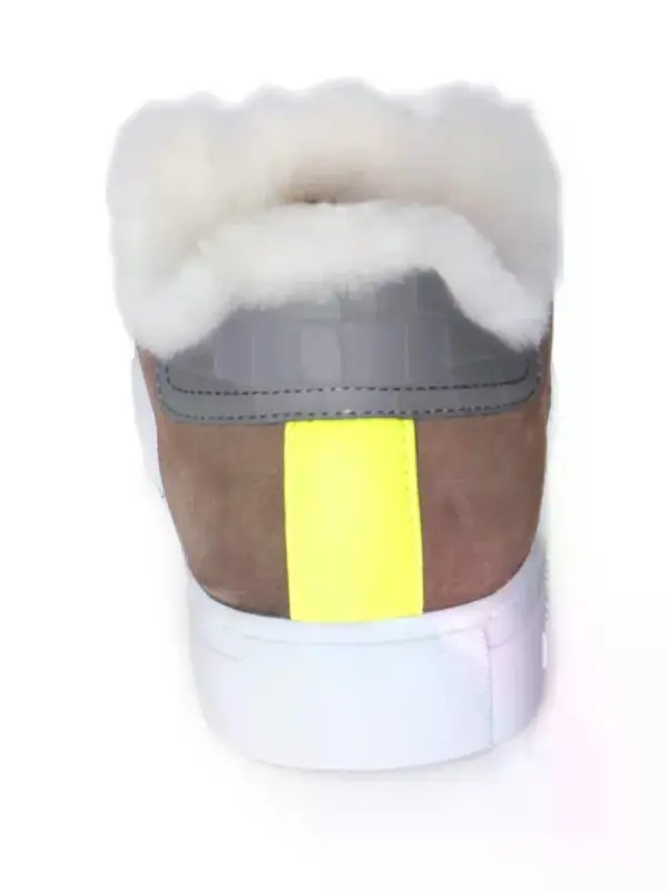 HIDE&JACK Fur Trim Lace-up Sneakers
