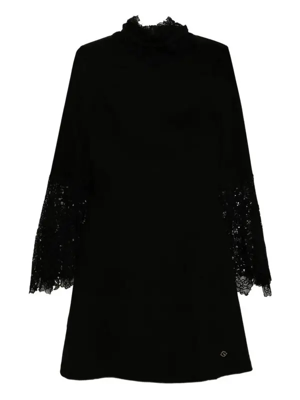 SAIID KOBEISY Logo-patched Floral-lace Dress