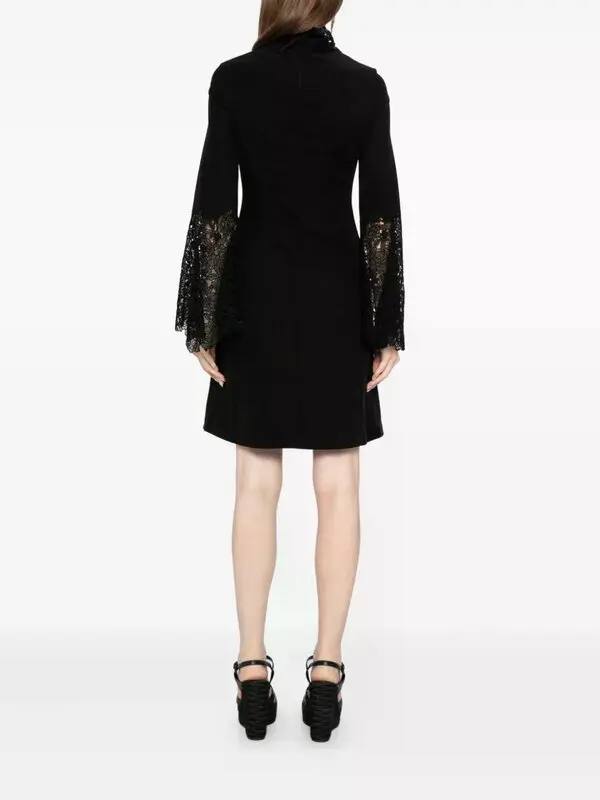 SAIID KOBEISY Logo-patched Floral-lace Dress