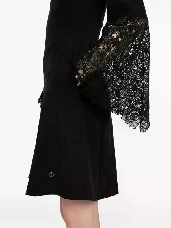 SAIID KOBEISY Logo-patched Floral-lace Dress