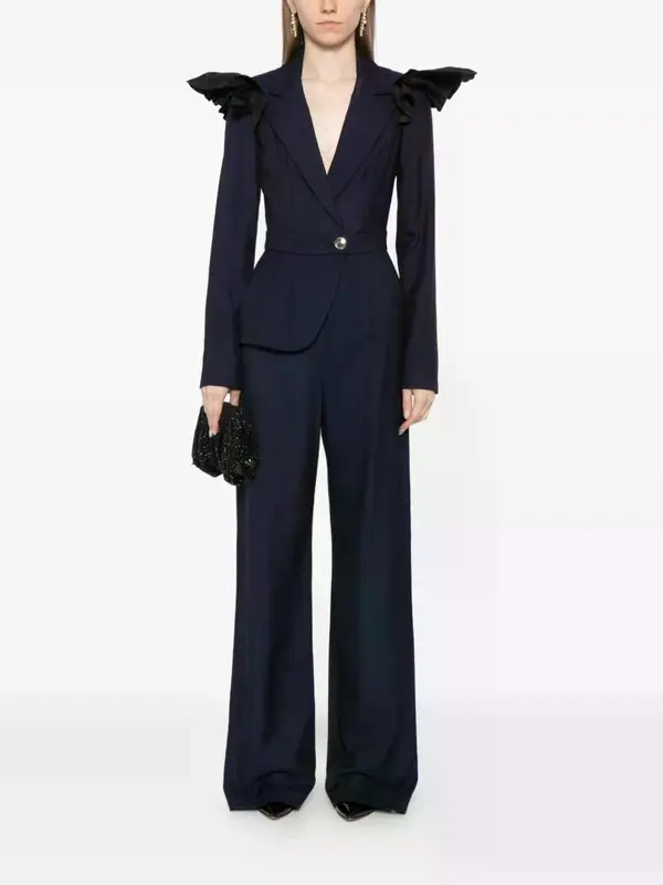 SAIID KOBEISY Ruffled Jumpsuit - Blue
