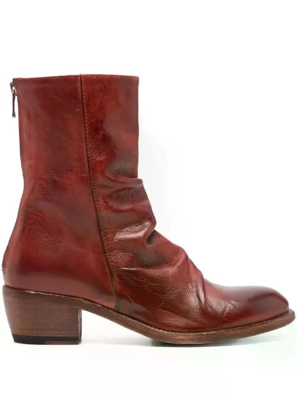 SHOTO 45mm Zip-fastening Leather Boots