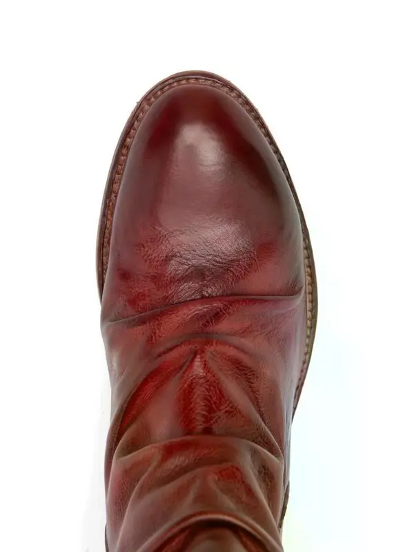 SHOTO 45mm Zip-fastening Leather Boots
