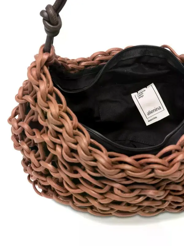 Alienina Aurora Woven Shoulder Bag - Brown