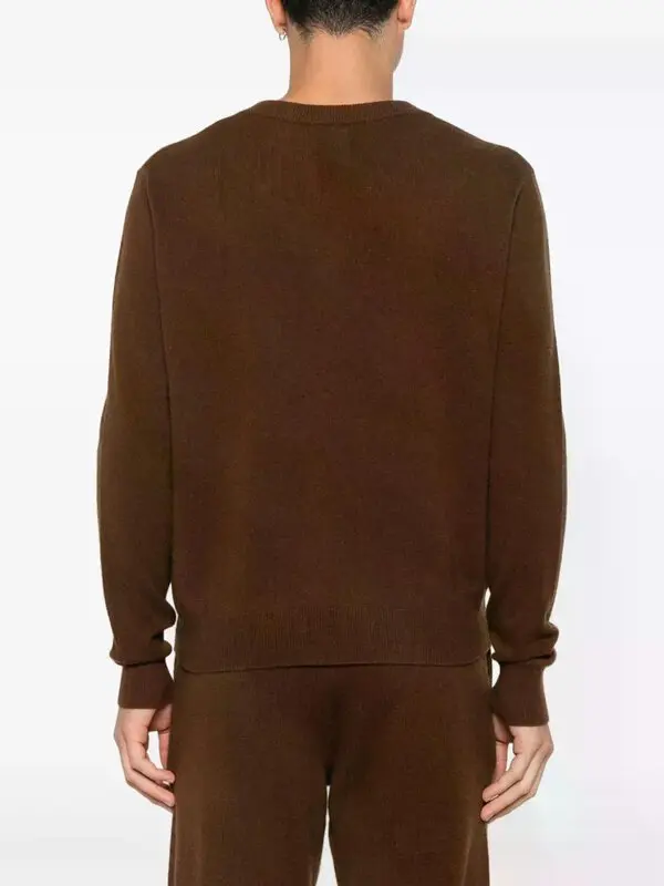 ENTIRE STUDIOS V-neck Long Sleeve Sweater - Brown