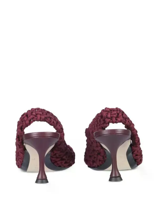N°21 Woven Leather Slingback Pumps