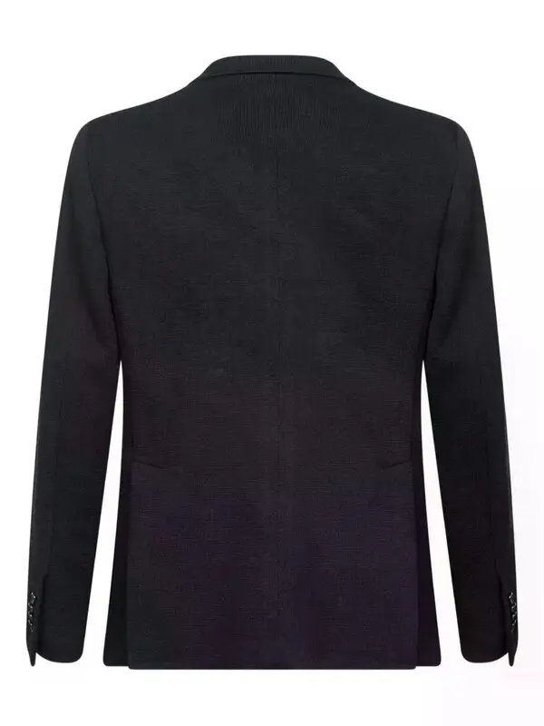 Tagliatore Log-detail Single-breasted Blazer - Black
